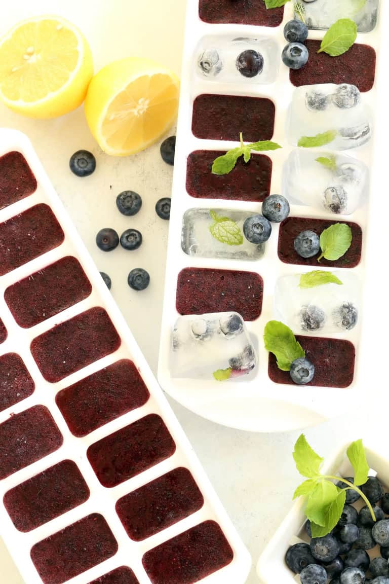 Antioxidant Rich Blueberry Ice Cubes - The Harvest Kitchen