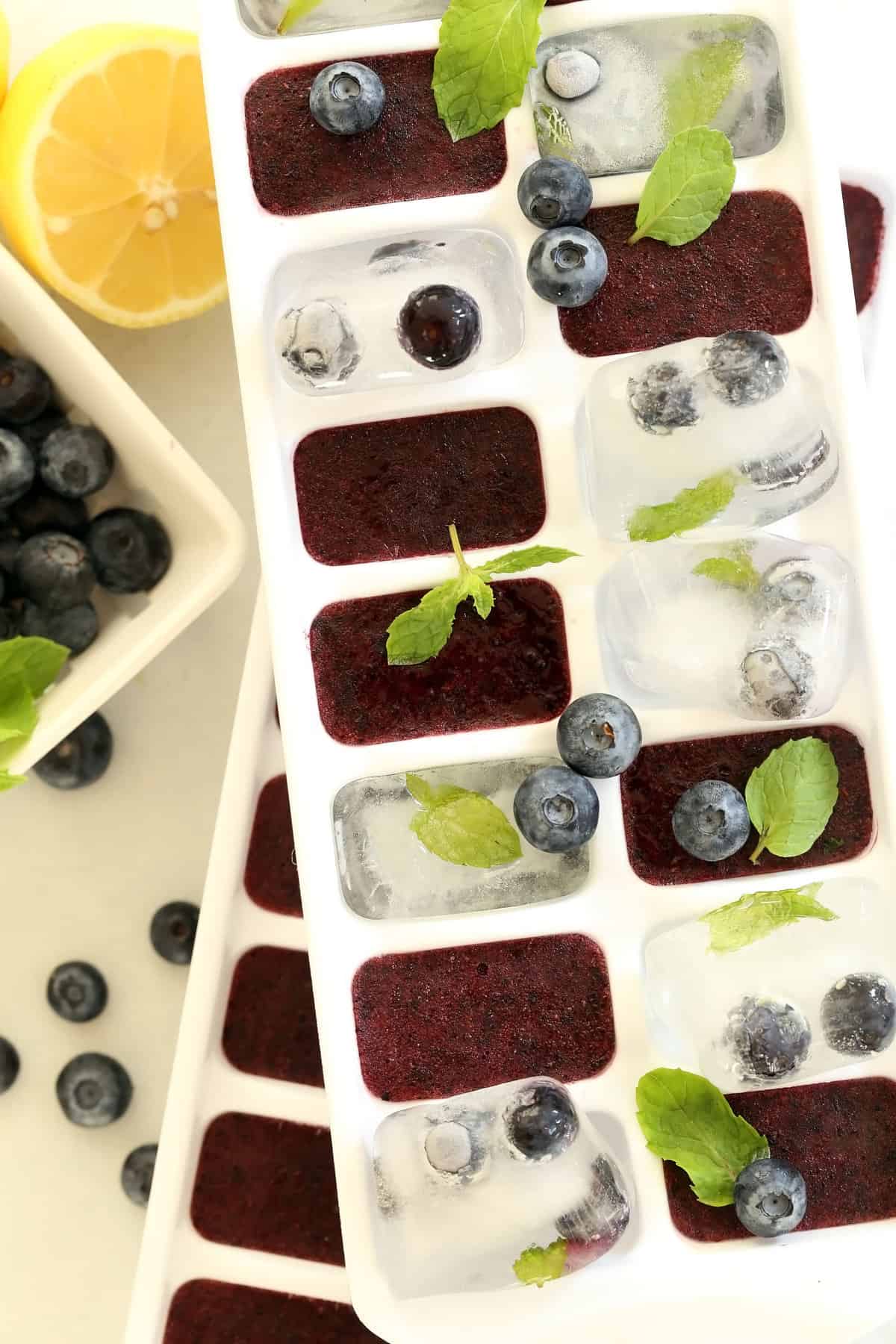 Antioxidant Rich Blueberry Ice Cubes - The Harvest Kitchen