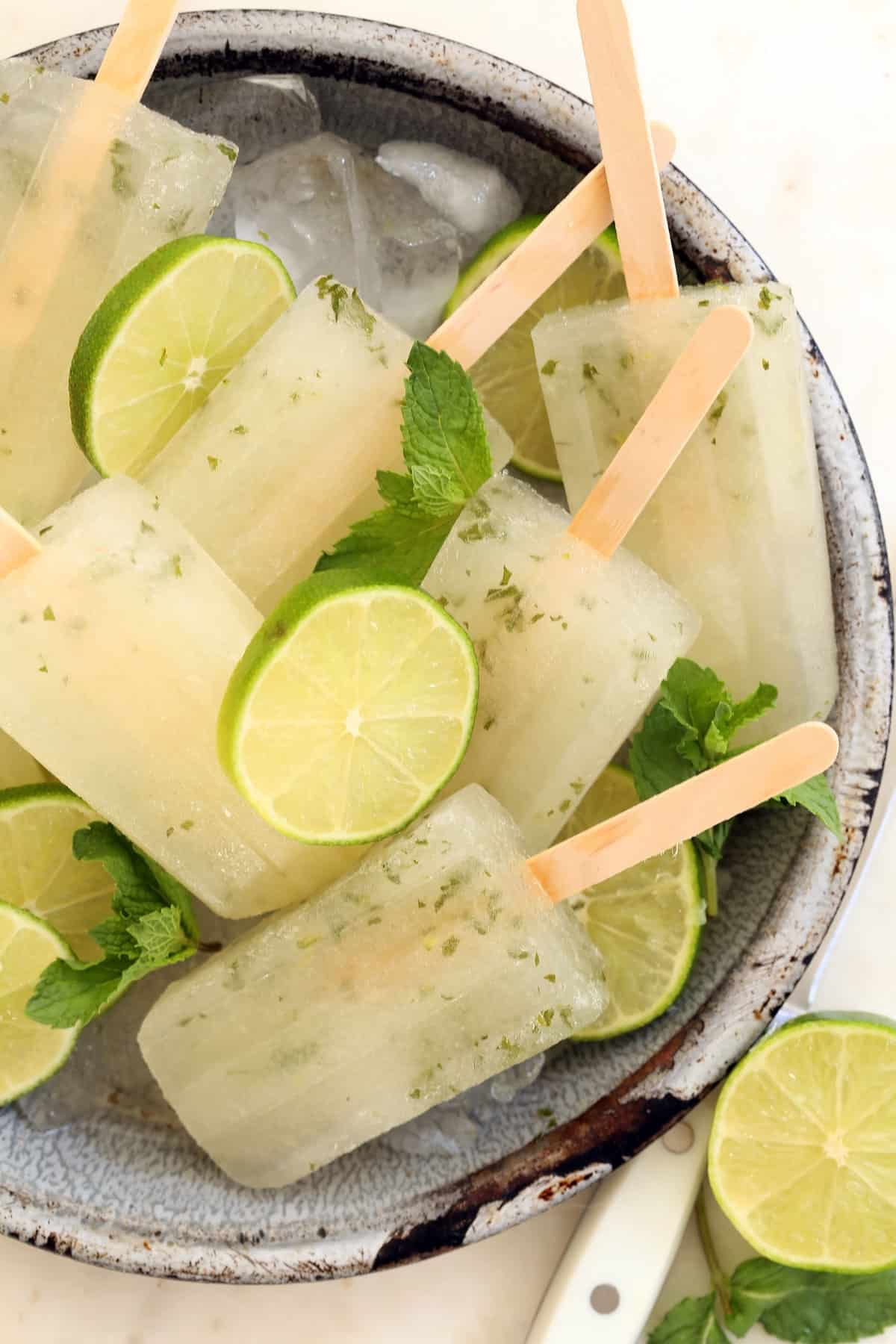 Mint Lime Popsicles - The Harvest Kitchen
