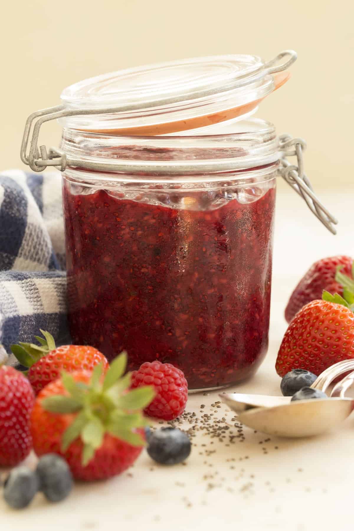 Mixed Berry Chia Seed Jam - The Harvest Kitchen