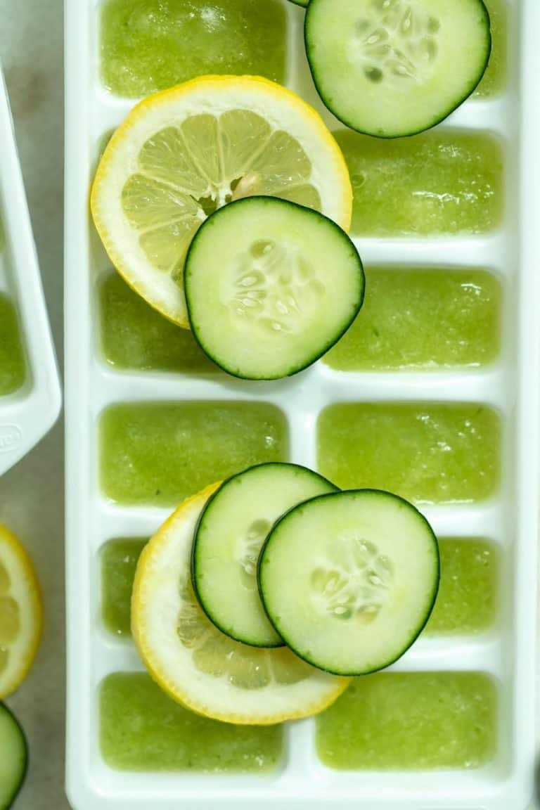 Hydrating Lemon Cucumber Ice Cubes - The Harvest Kitchen