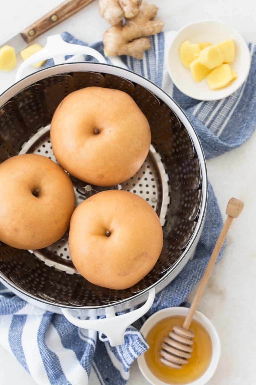 Apple Pear Steamed with Honey - The Harvest Kitchen