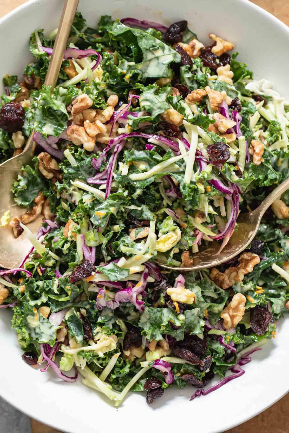 Kale Salad with Cranberries - The Harvest Kitchen