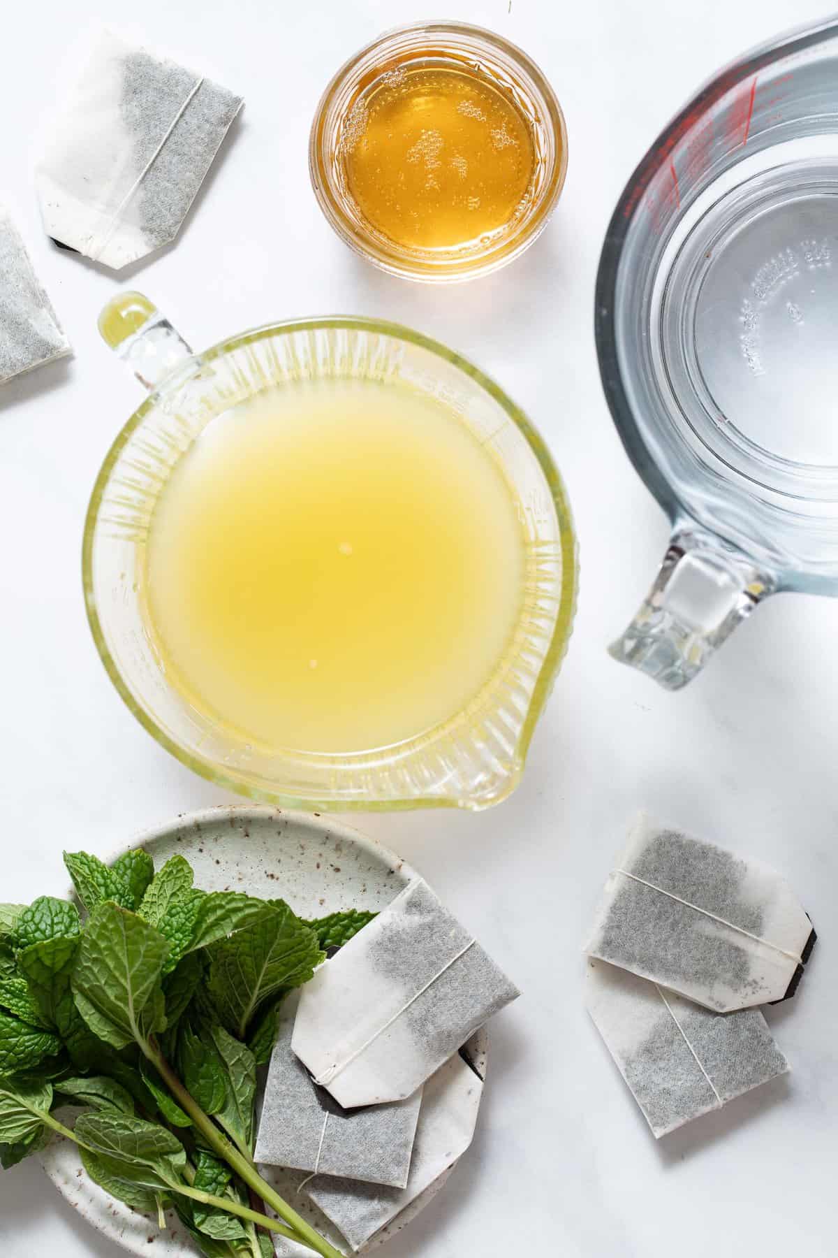 Iced Lemon Mint Green Tea - The Harvest Kitchen