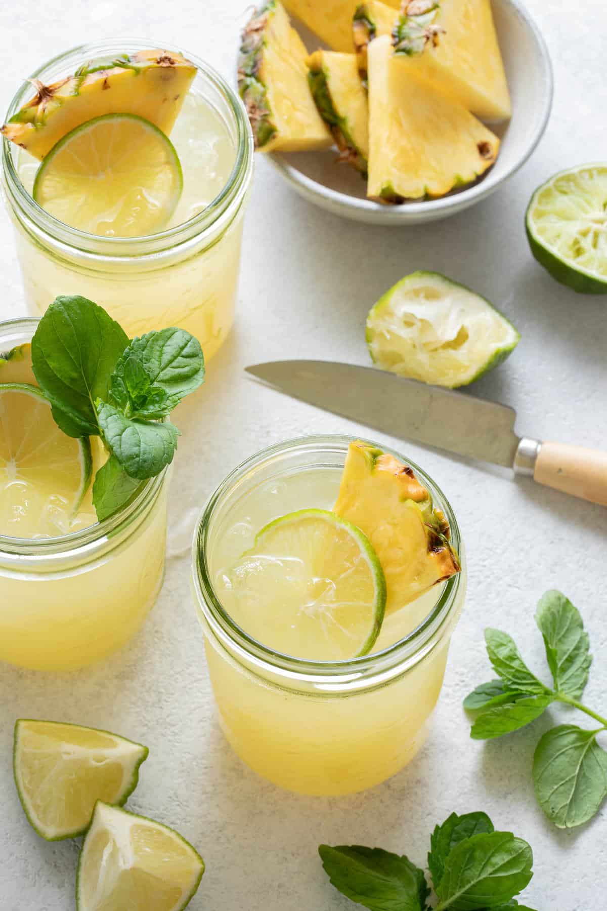 Iced Pineapple Mint Green Tea - The Harvest Kitchen