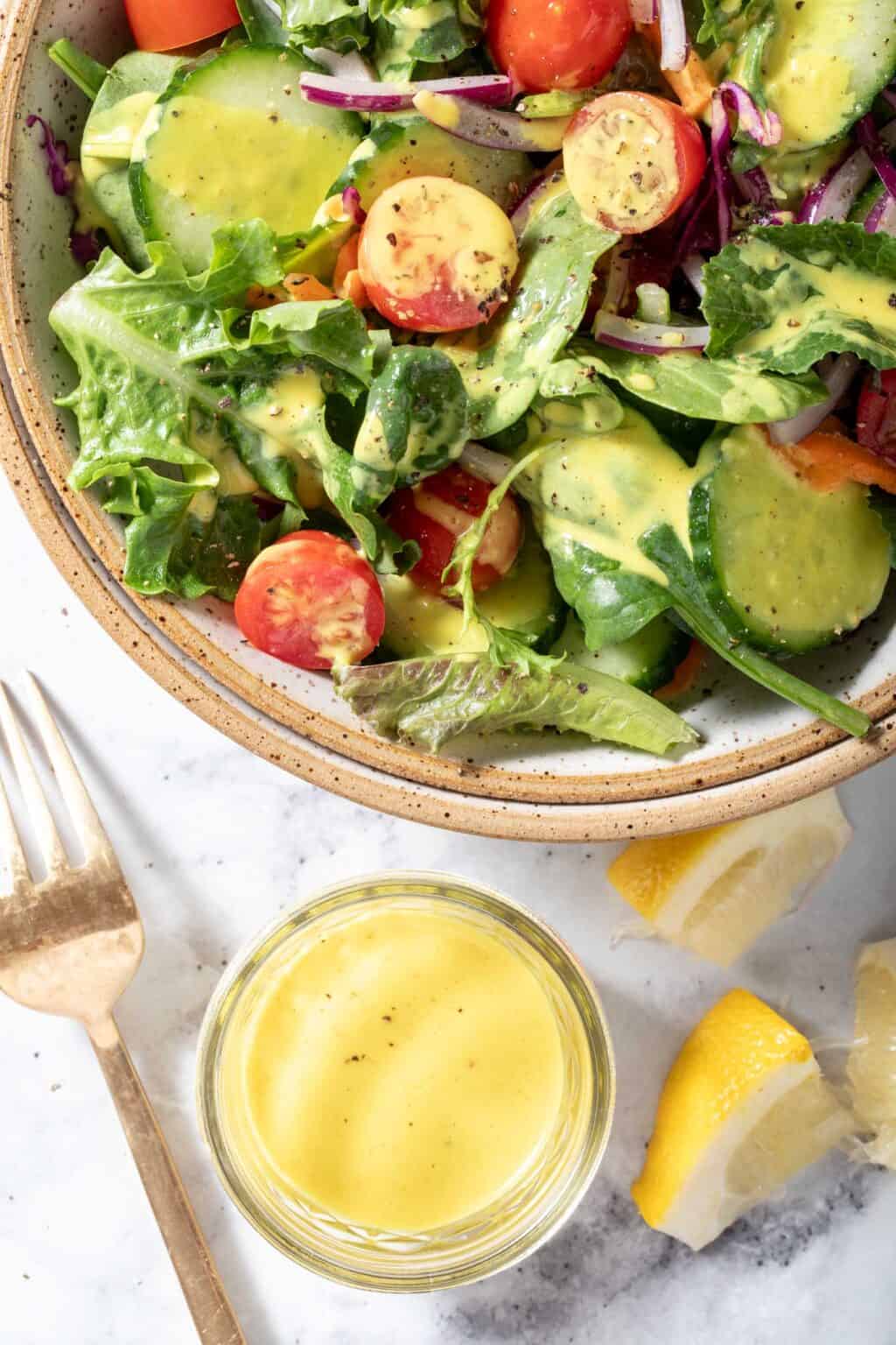 Turmeric Lemon Tahini Dressing - The Harvest Kitchen