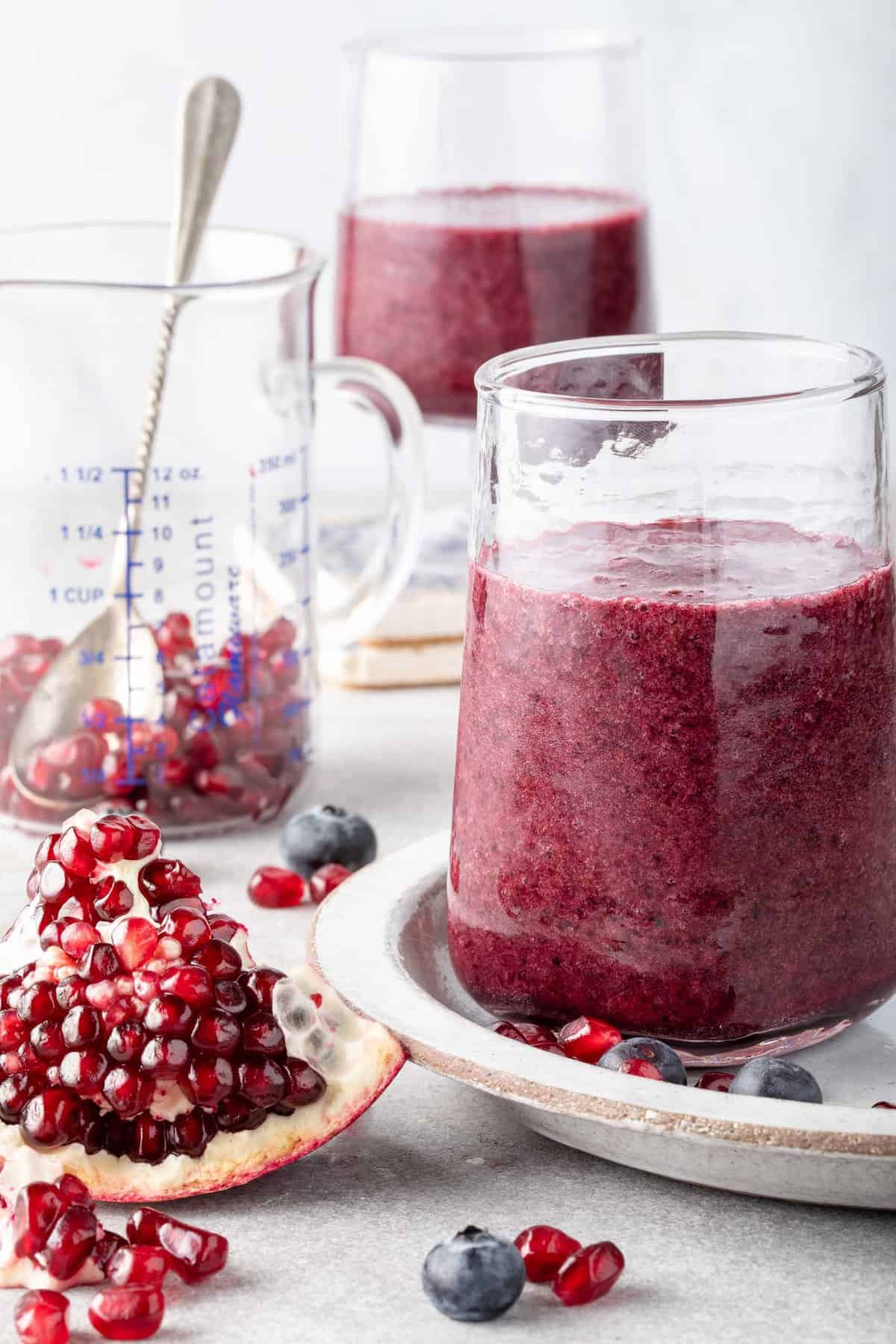 Blueberry Pomegranate Smoothie - The Harvest Kitchen
